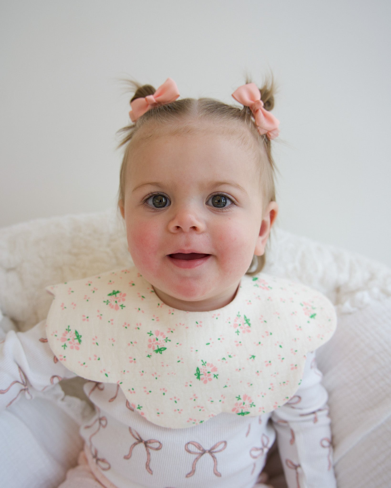 Organic Muslin 7-Layer Dribble Bib - Pink Florals – AEGI BLOOM